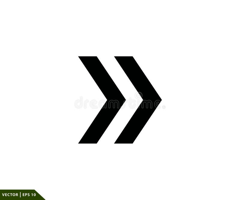 Forward Arrow Icon Vector Logo Template Stock Illustration ...