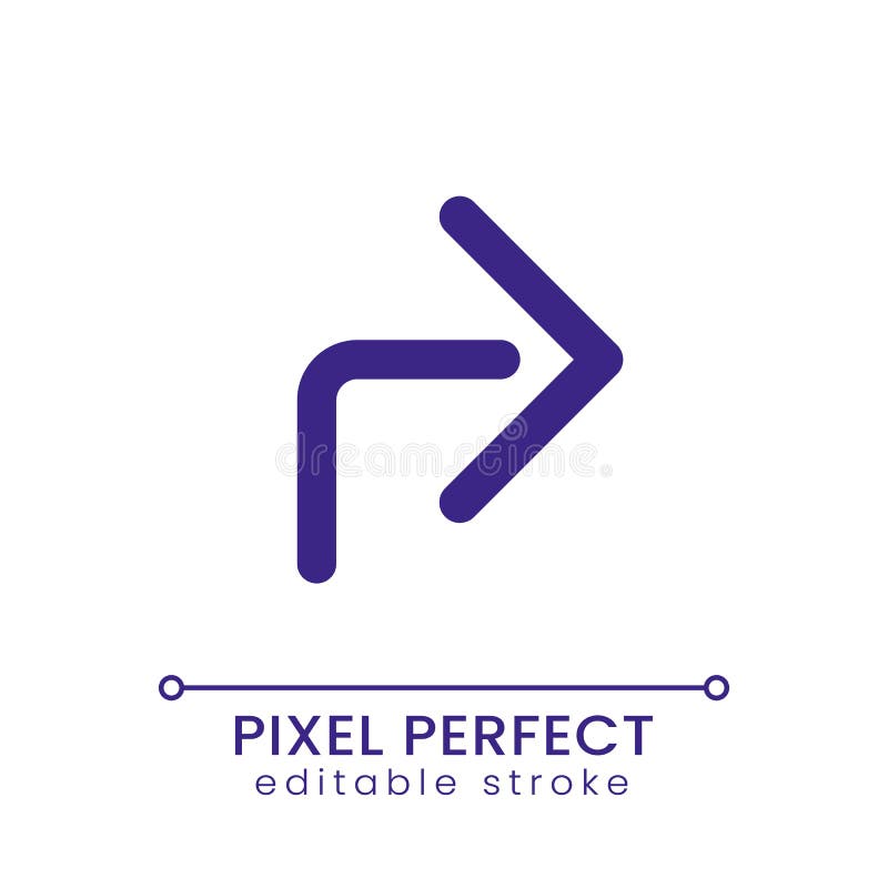 Forward Arrow Pixel Perfect RGB Color Ui Icon Stock Vector - Illustration of phone, navigation ...