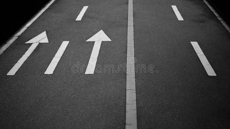 Forward Arrow Signs on the Road. Stock Photo - Image of transportation ...