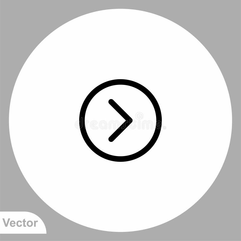 Forward Arrow Vector Icon Sign Symbol Stock Illustration - Illustration ...