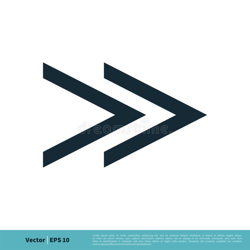 Forward Arrows Line Icon Vector Logo Template Illustration Design ...