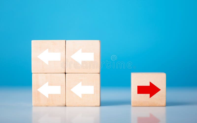 Forward and Backward Arrows on Wooden Blocks, Different, Symbolizing ...