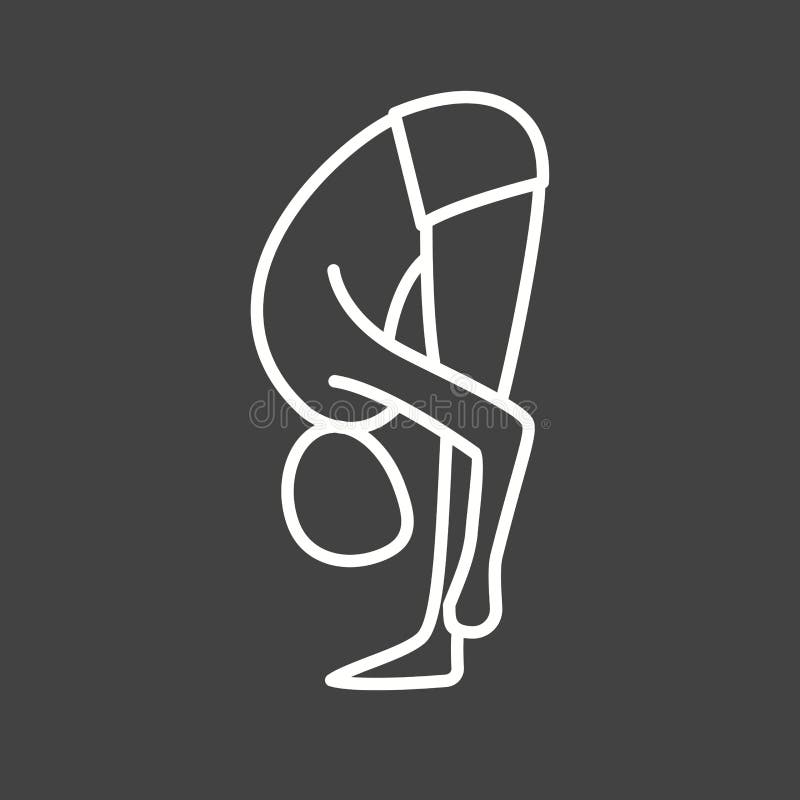 Forward Bend Pose stock vector. Illustration of vector - 87571285