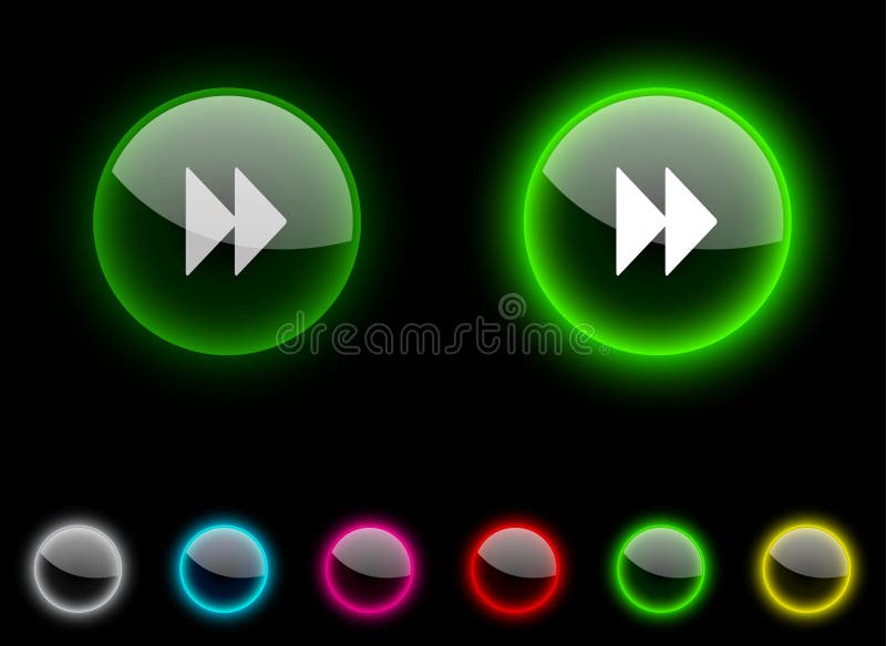 Forward button. stock vector. Illustration of push, player - 14484644