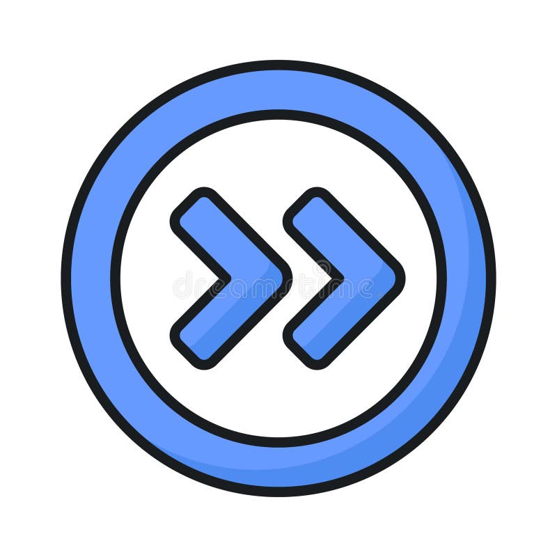 Forward Button Icon Design, Fast Forward Vector, Media Button Stock ...