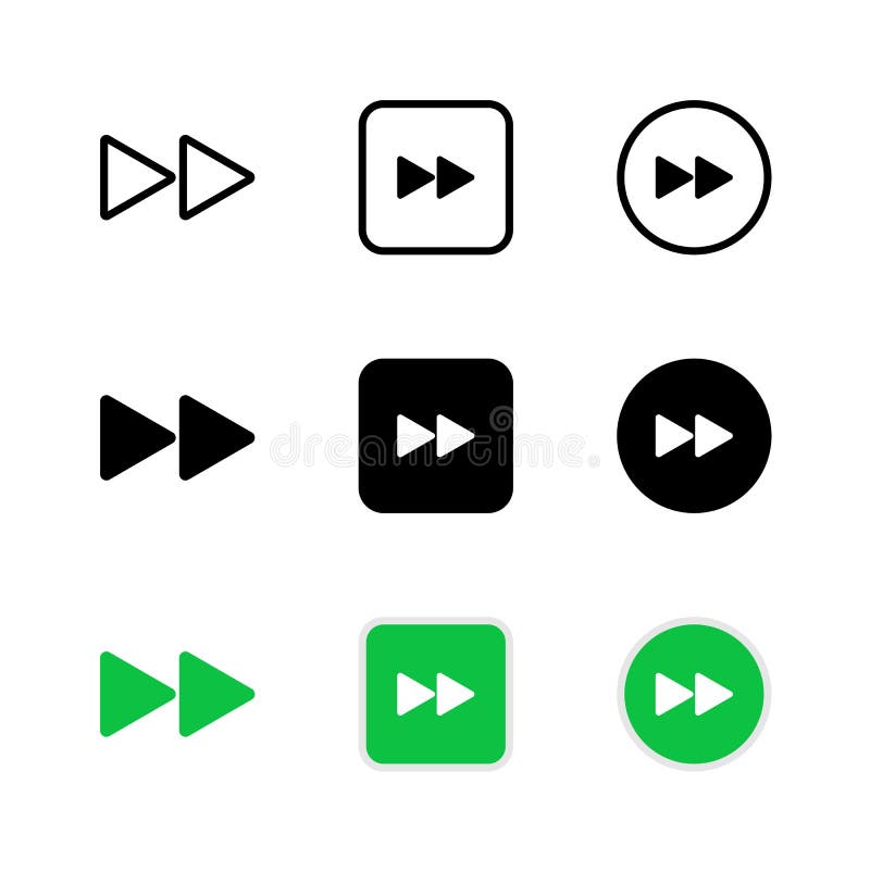 Forward Button Icon : Digital Theme, Technology Theme Stock Vector ...