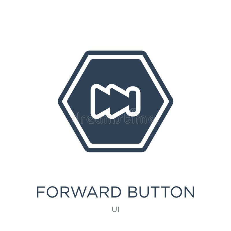 Forward Button Icon in Trendy Design Style. Forward Button Icon ...
