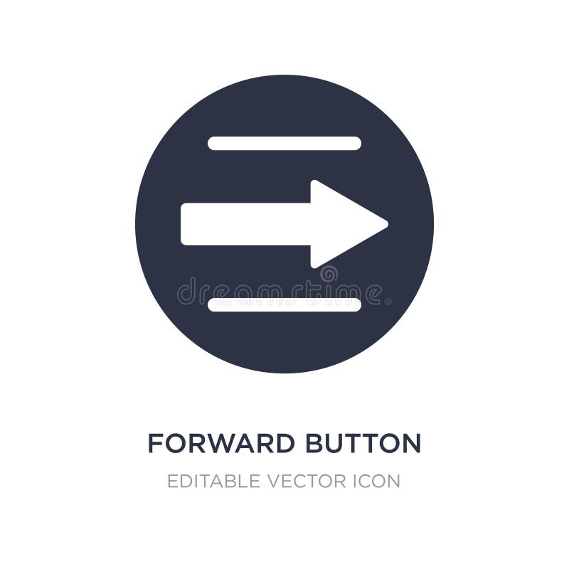 Forward Button Icon on White Background. Simple Element Illustration ...