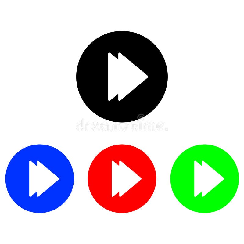 Forward Button Sign Line Icon. UI Control Forward Button Stock ...