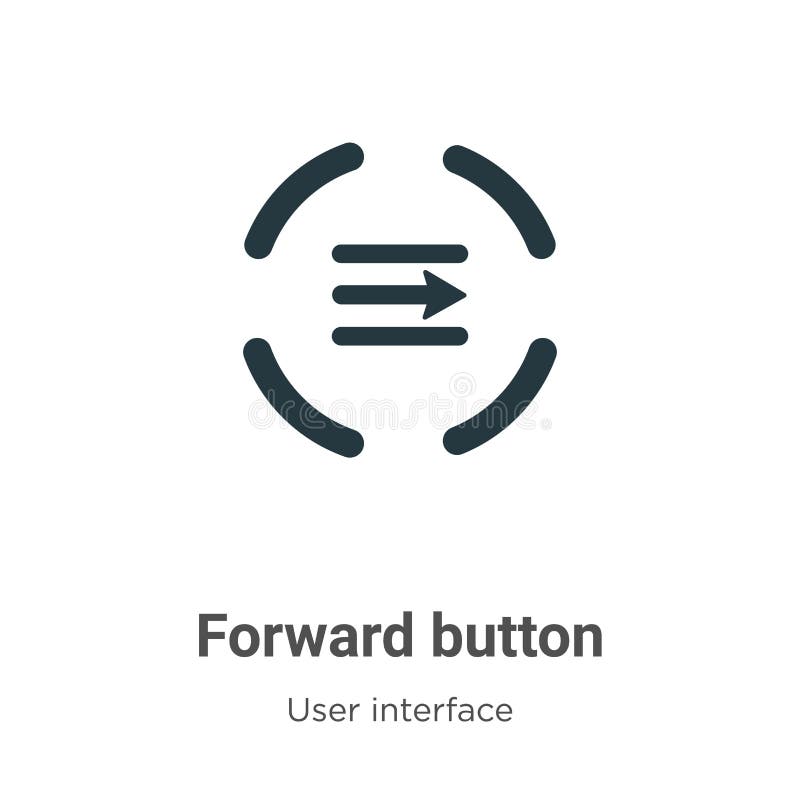 Forward Button Vector Icon on White Background. Flat Vector Forward ...