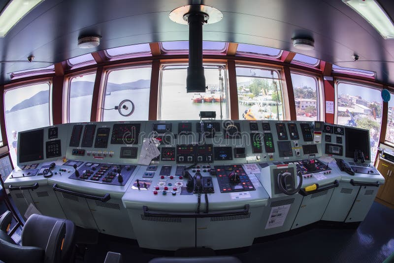 Forward Console in Ship Tanker Stock Photo - Image of control, modern ...