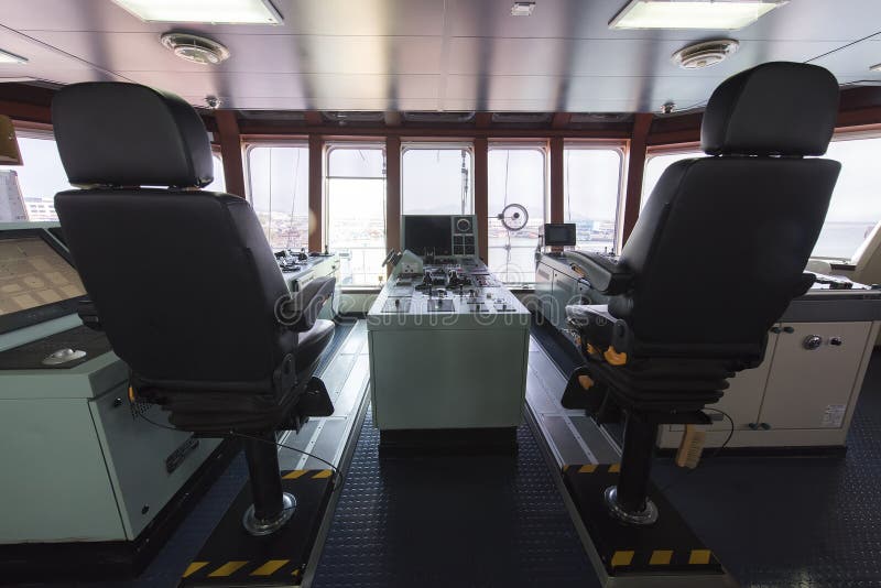 Forward Console in Ship Tanker Stock Image - Image of offshore ...