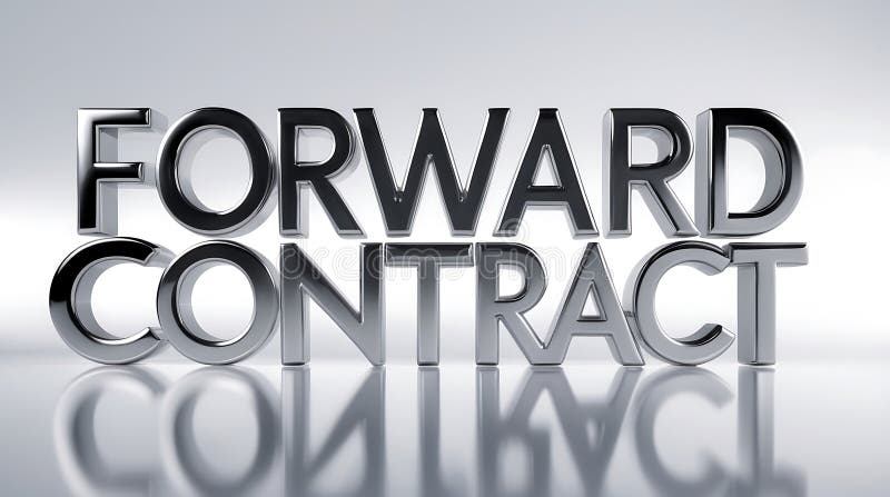 Forward Contract Details Emphasized in Metallic Typography Design on a ...