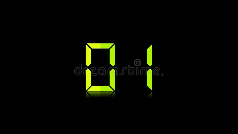 Timer, Digital Clock. Animated Countdown 1 Minute To Zero Stock Footage ...
