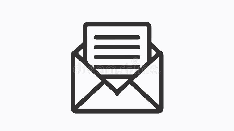 Professional Forward Document Reply Outline Icon Vector Illustration ...
