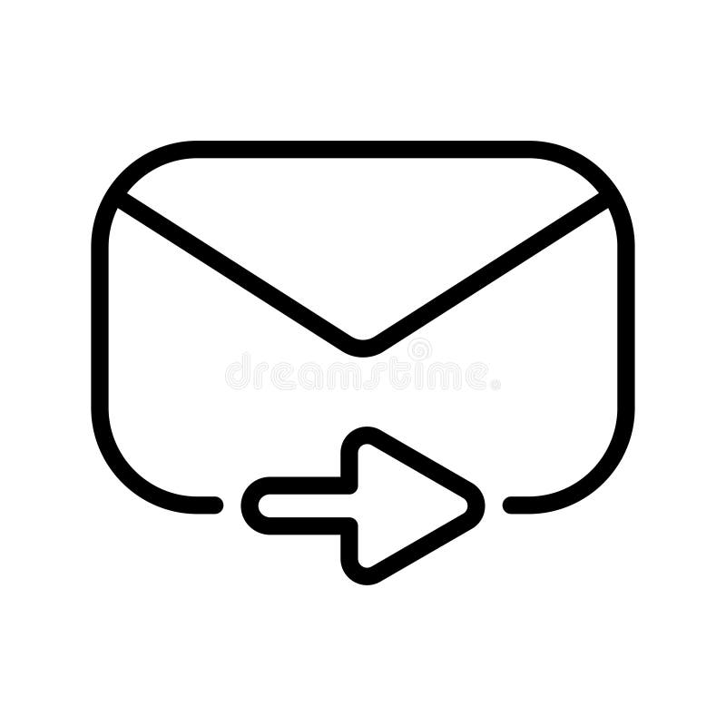 Forward Email Icon Envelope Isometric Icon with Modern Flat Style Color ...