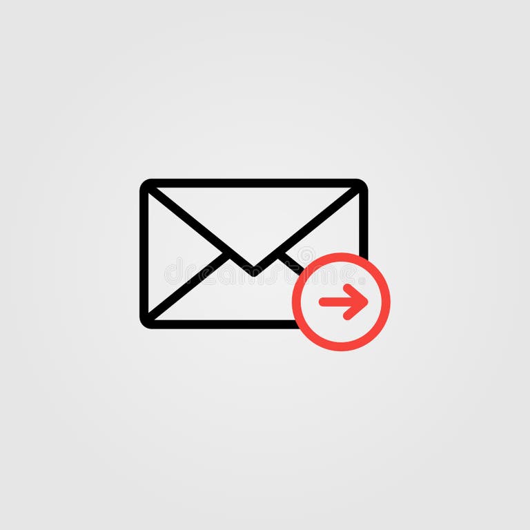 Forward Email Icon. Send Email Symbol Stock Vector - Illustration of ...