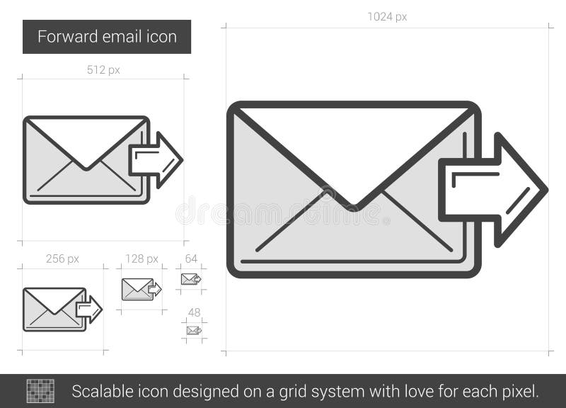 Forward Email Icon Envelope Isometric Icon with Modern Flat Style Color ...