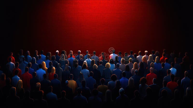 Forward-Facing Diversity: a Multicultural Crowd Looking Ahead Stock ...