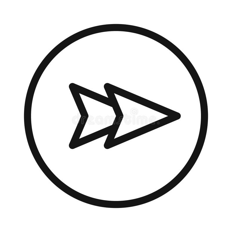 Forward Navigation Icon Ideal for Directional Apps Stock Vector ...