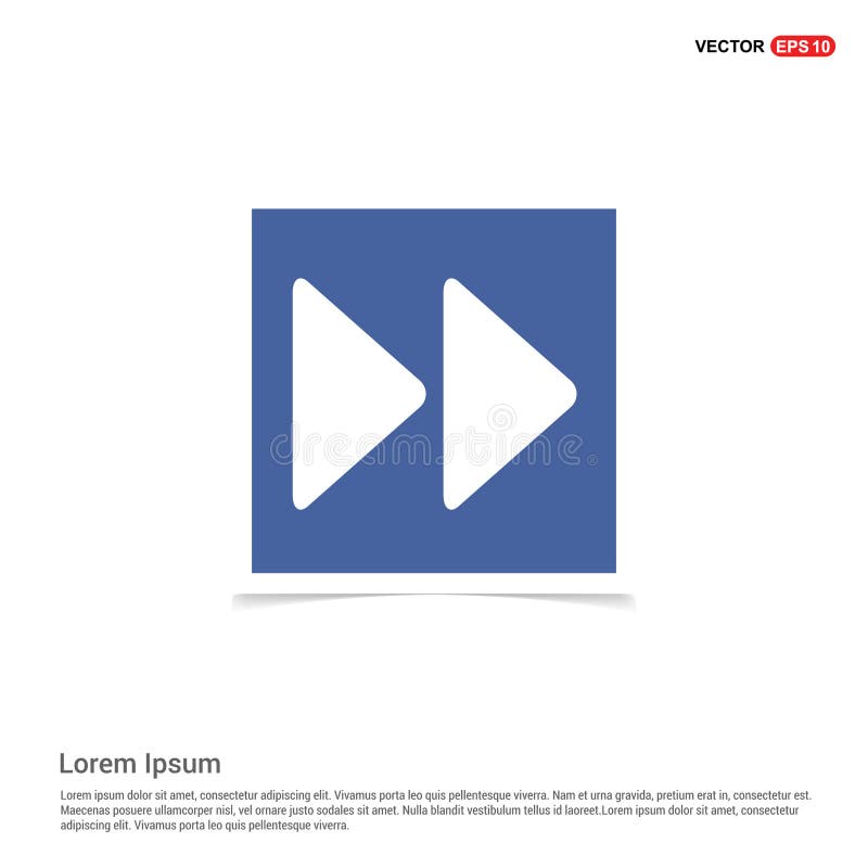 Forward Icon - Blue Photo Frame Stock Vector - Illustration of player ...