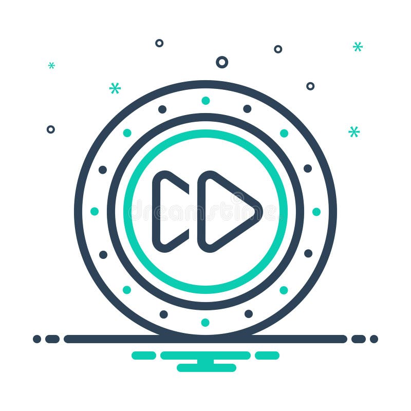 Mix Icon for Forward, Direction and Play Stock Illustration ...