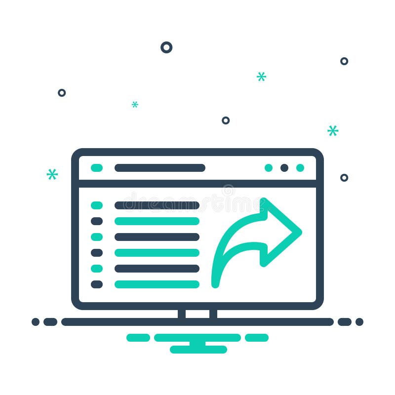 Mix Icon for Forward, Onward and System Stock Vector - Illustration of ...