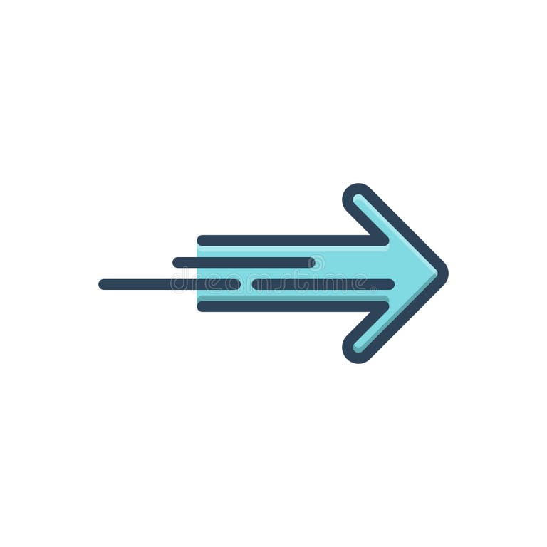 Color Illustration Icon for Forward, Forth and Farther Stock Vector ...