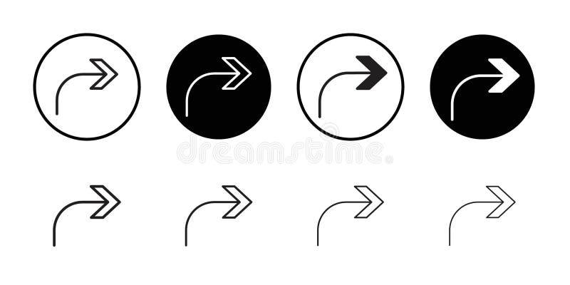Forward Icon Isolated Flat Vector in Outline Stock Vector ...
