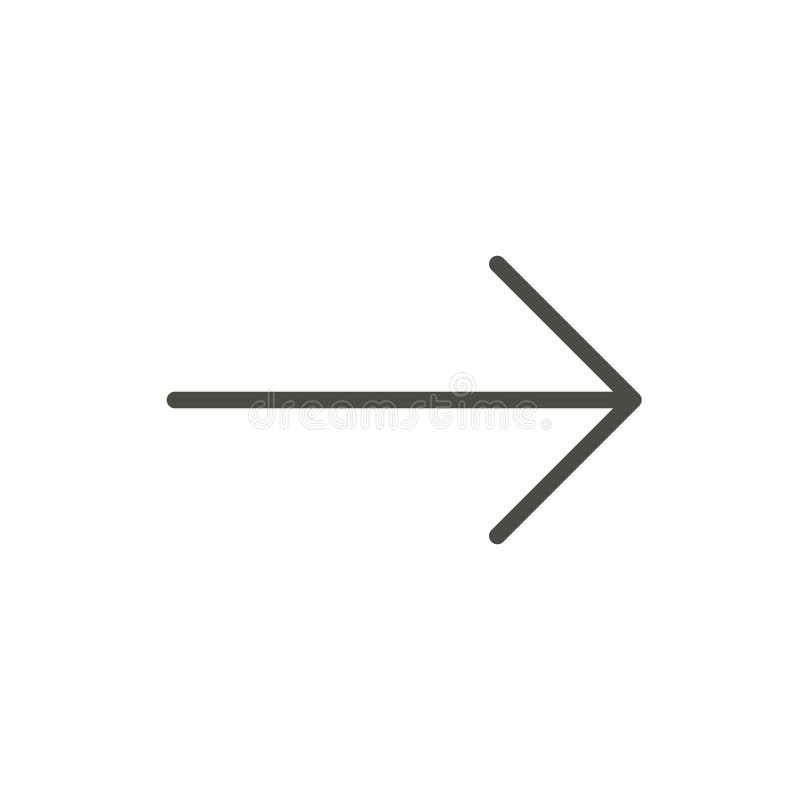 Forward Icon, Right Arrow Vector. Line Next Symbol. Stock Vector ...