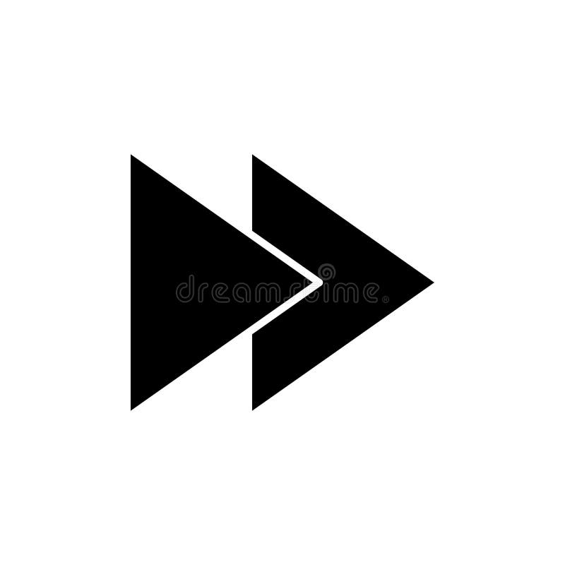 Fast Forward Icon Set. Next Arrow Button. Play Next Pointer Button Sign ...