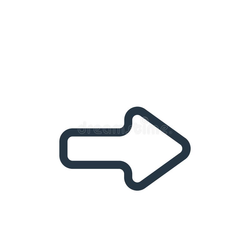Forward Icon Vector from Smartphone Ui Ux Part Concept. Thin Line ...