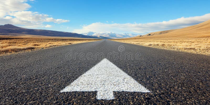 Forward Journey the Highway Direction Symbolizing Continuous and Steady ...