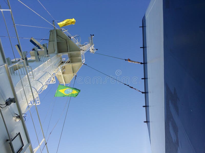 Forward Mast stock image. Image of ship, lights, radar - 123604081