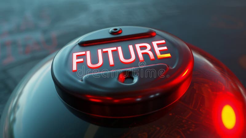 Forward Motion: 3D FUTURE Button Stock Photo - Image of innovation ...