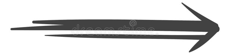 Forward Motion Sign. Sketch Black Arrow Symbol Stock Vector ...