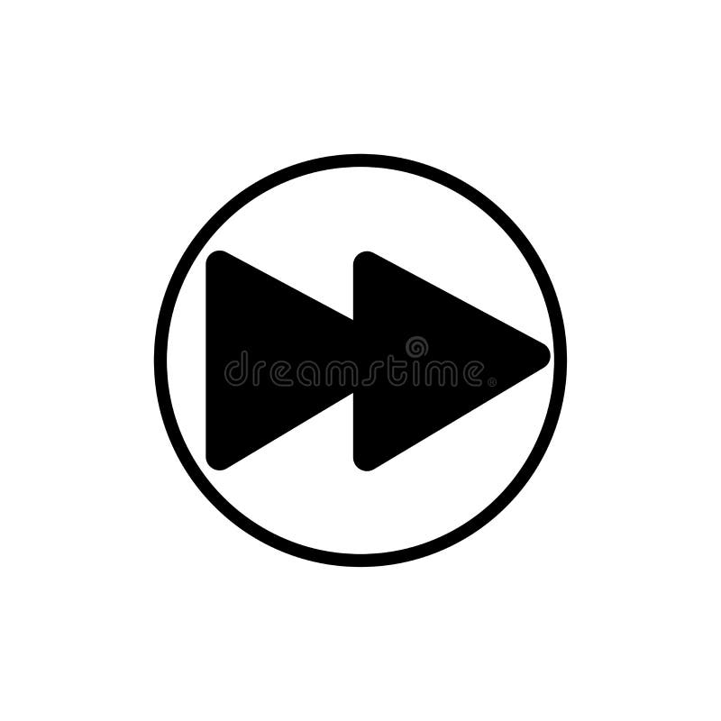 Forward Music Player Button Linear Icon Stock Vector - Illustration of ...