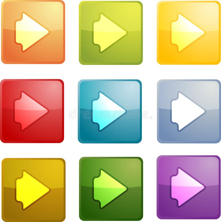 Forward navigation icon stock illustration. Illustration of green - 8393079