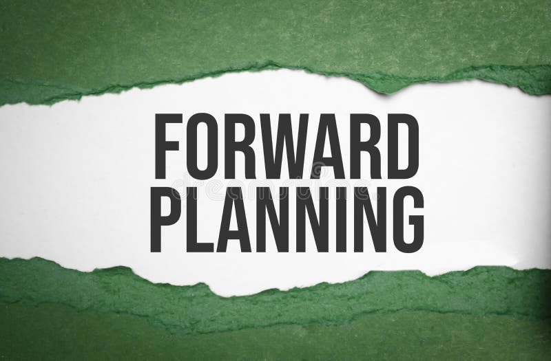 Forward Planning Words on Green Torn Paper Stock Photo - Image of ...