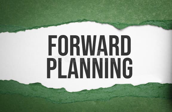 Forward Planning Words on Green Torn Paper Stock Photo - Image of ...