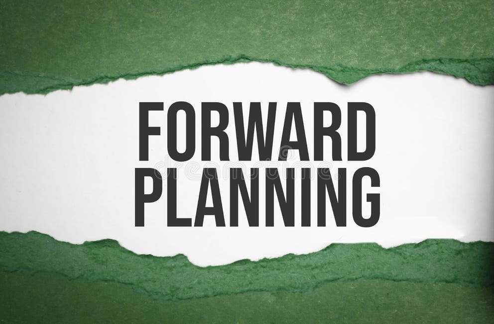 Forward Planning Words on Green Torn Paper Stock Photo - Image of ...