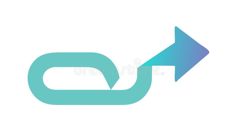 Forward Progress and Directional Path Arrow Icon, Vector Design ...