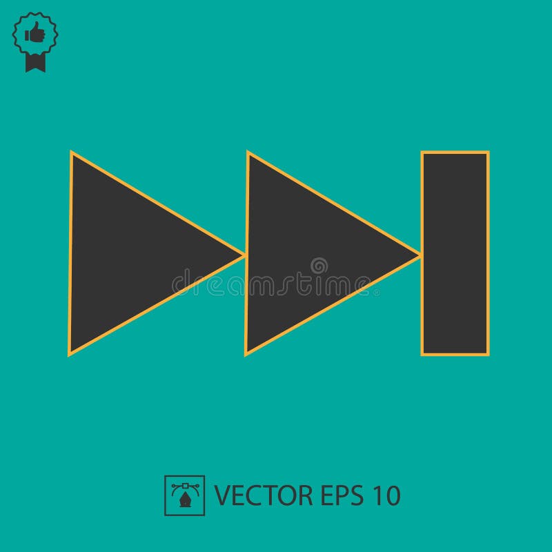 Forward Rewind Vector Icon Fast Stock Vector - Illustration of open ...