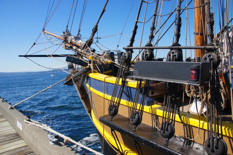 Forward Section of a Tall Ship Stock Photo - Image of sloop, sail: 28576120