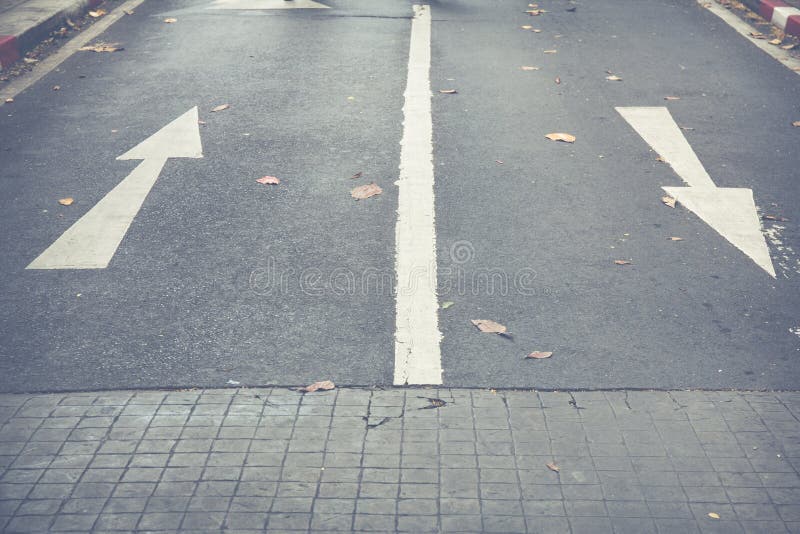 Forward Signs on the Road Forward and Right Signs on the Road Stock ...