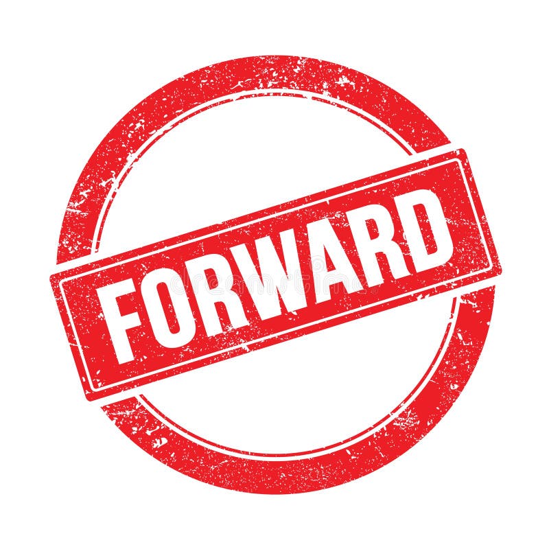 FORWARD Text on Red Grungy Round Stamp Stock Illustration ...