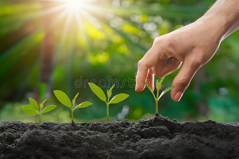 Forward Thinking Mindset Person Plants Seeds, Nurturing Growth for ...