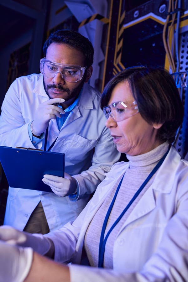 Forward-thinking Multiethnic Colleagues Exploring Extraterrestrial ...