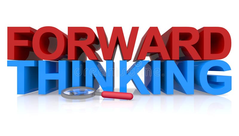 Forward thinking on white stock illustration. Illustration of future ...