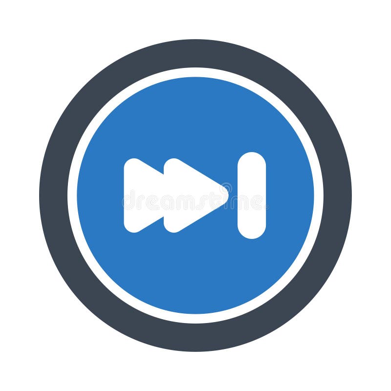 Forward Glyph Color Vector Icon Stock Vector - Illustration of isolated ...